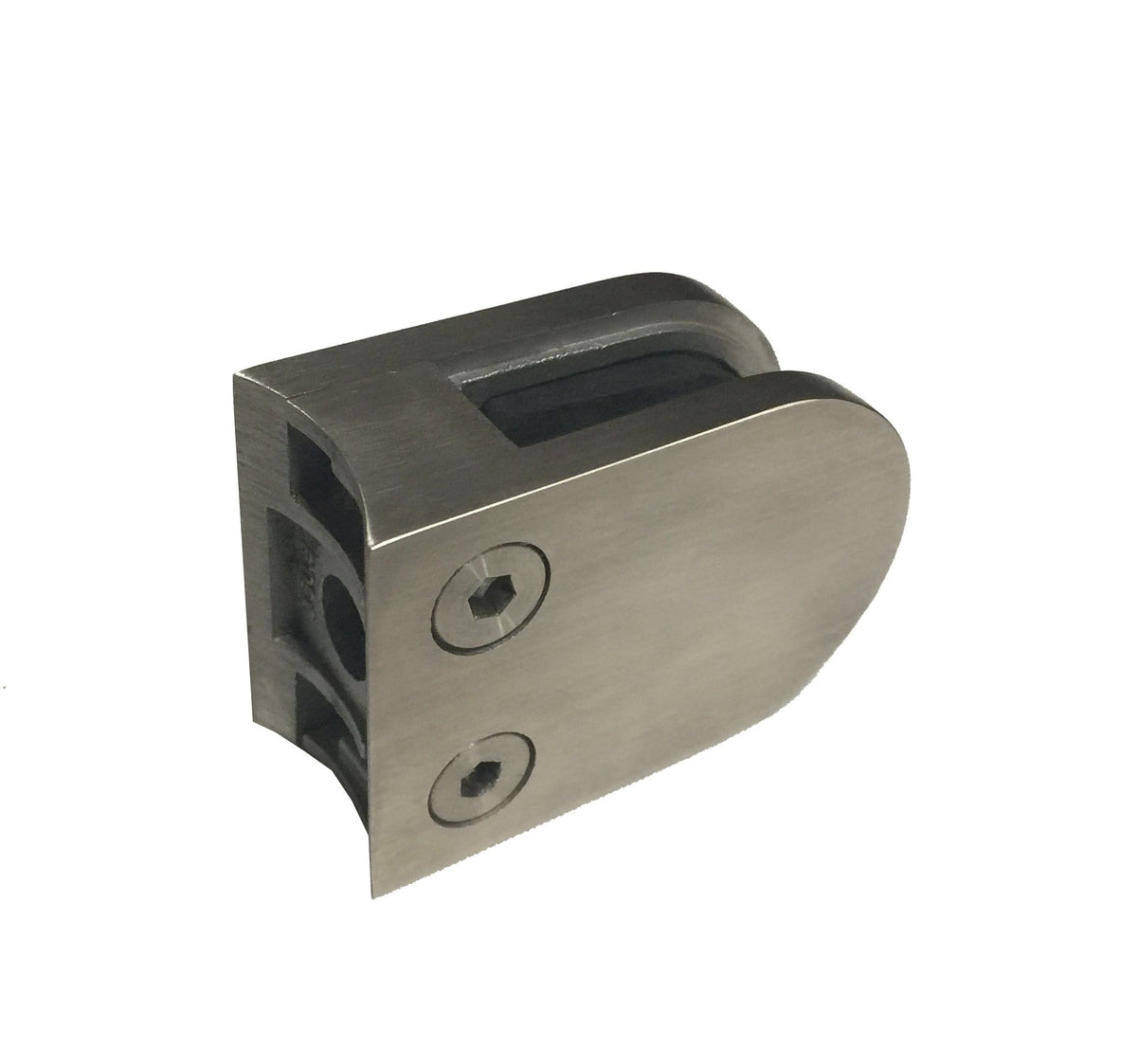 Glass Railing Clamp with Concave Base: Stainless Steel- CR2 Series